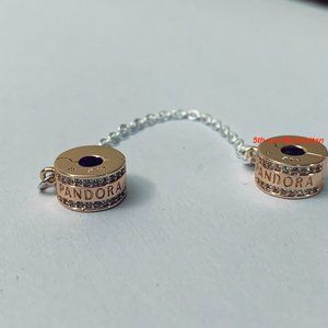 Pandora | Jewelry | Pandora Rose Gold Insignia Safety Chain 78257cz ...